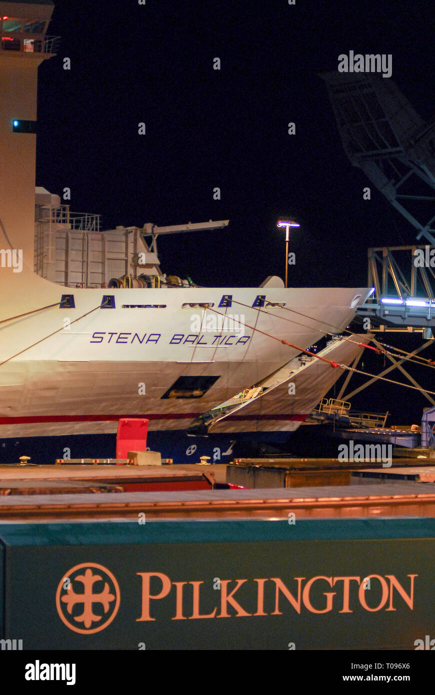 MS Stena Baltica, ro-pax ferry owned by Stena Line, in Karlskrona ...