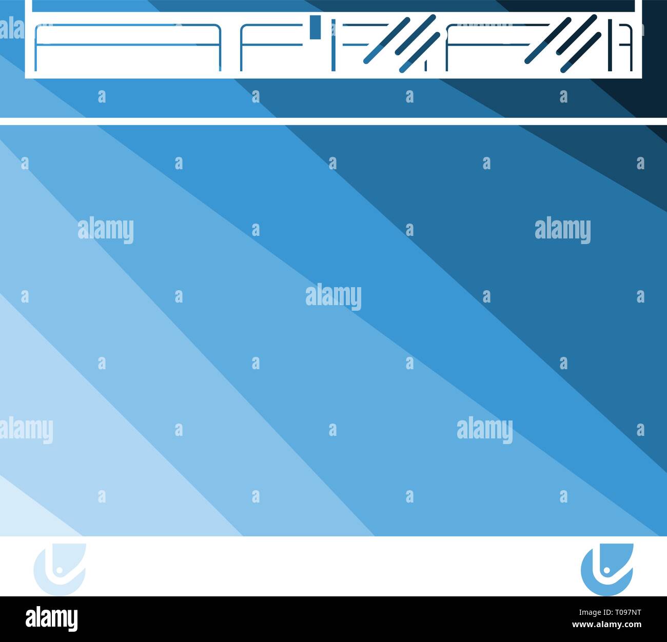 Supermarket mobile freezer icon. Flat color design. Vector illustration ...