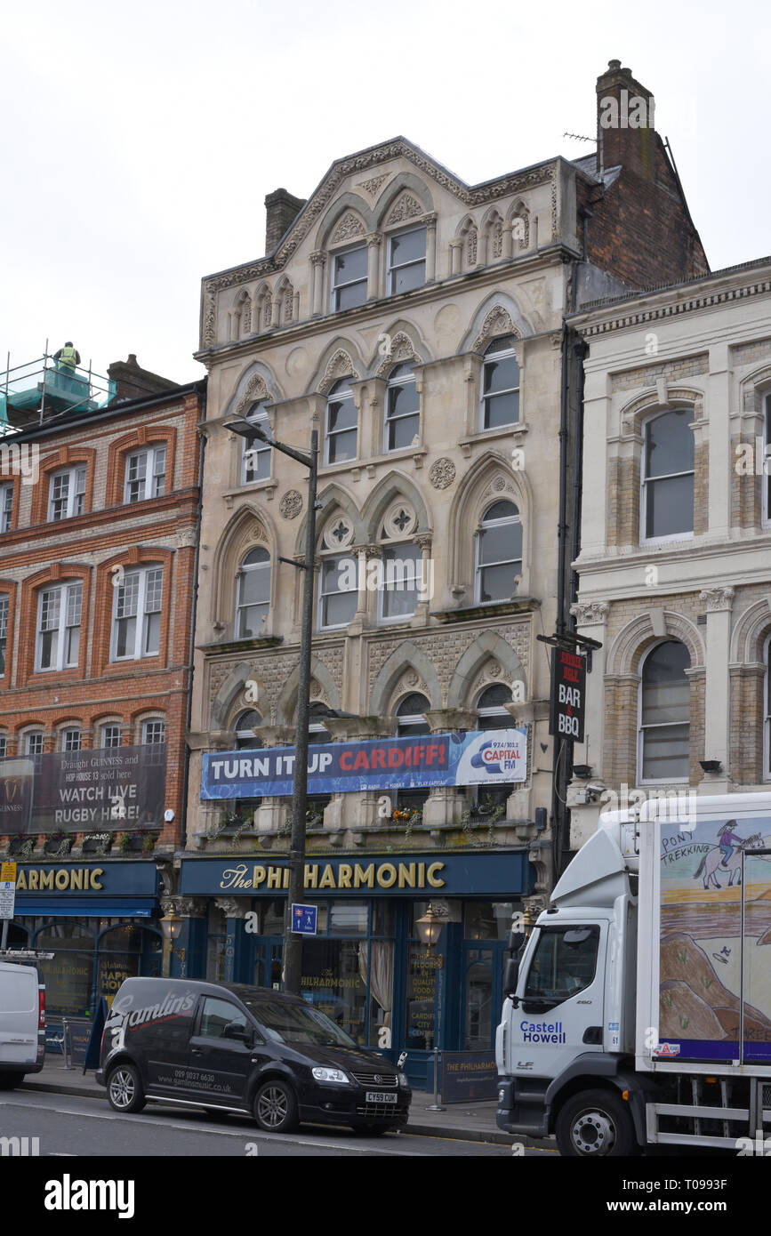 Five storey half of Philharmonic Cardiff number 3814 Stock Photo - Alamy