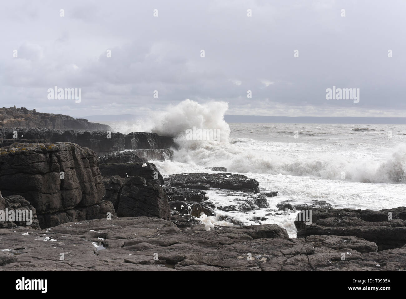 Storm waves hitting sea hi-res stock photography and images - Alamy