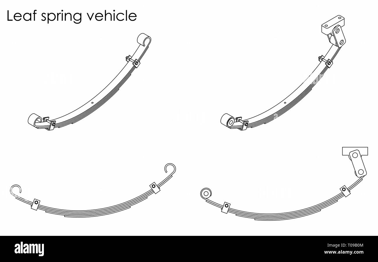 Leaf spring vehicle. Outline only Stock Vector Image & Art - Alamy