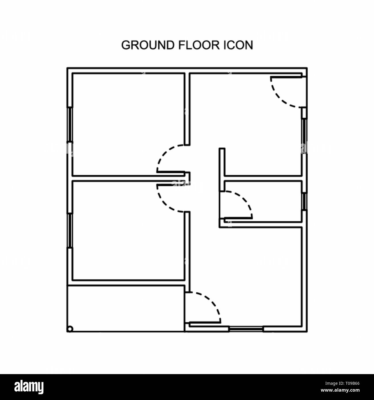 Floor plan drawing Cut Out Stock Images & Pictures - Alamy