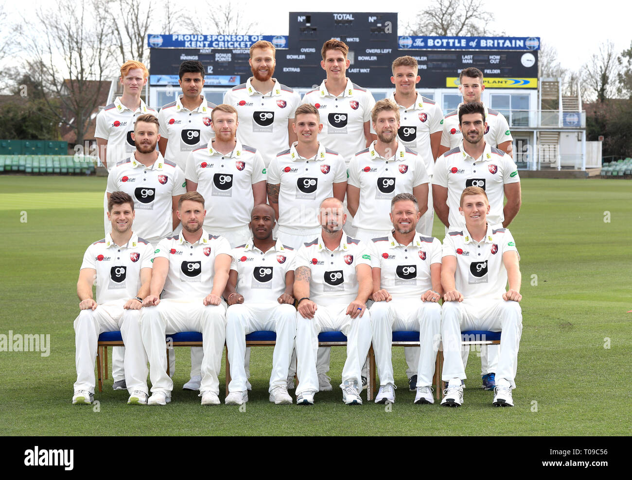 The Kent squad pose for a team picture during the media day at The ...