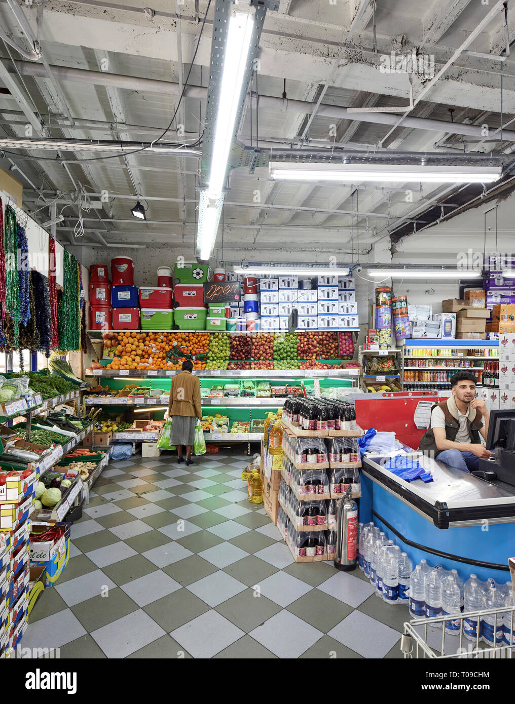 Checkout station. Khan's Department Store Peckham, London, United ...