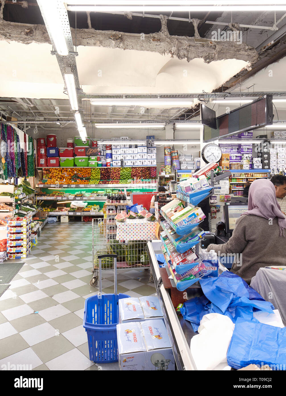 Checkout station. Khan's Department Store Peckham, London, United ...
