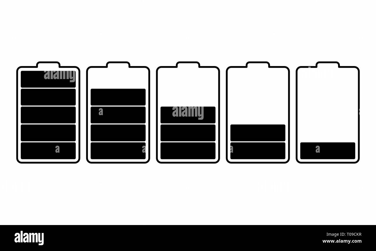 Battery levels Stock Vector Images - Alamy