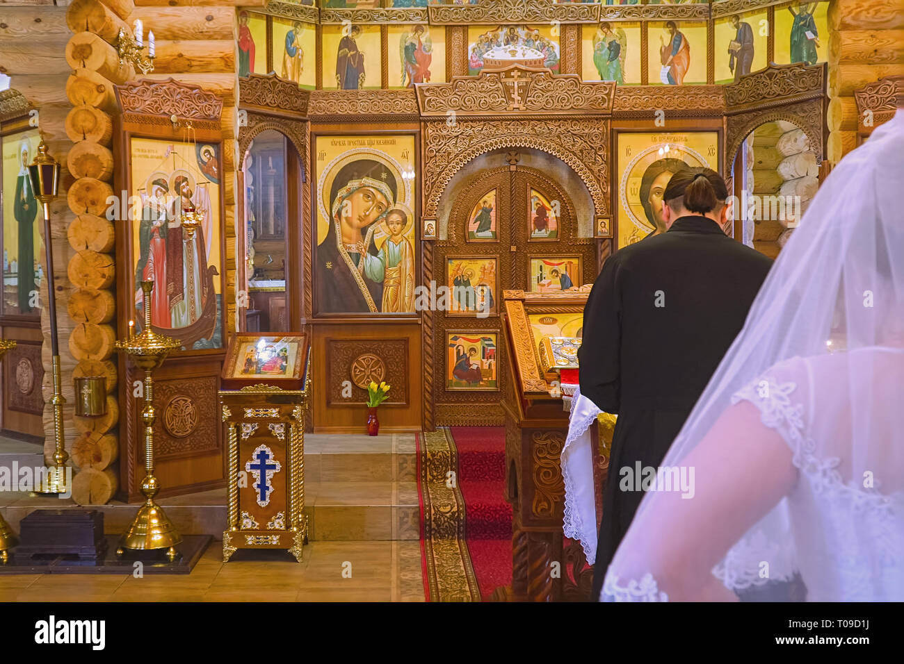 Wedding of in Orthodox Church Stock Photo - Alamy