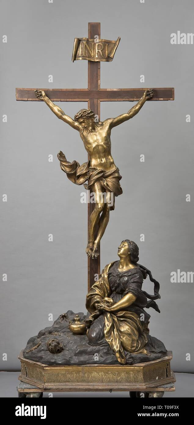 'Crucifix with St Mary Magdalene'. Italy, Second quarter of the 18th ...