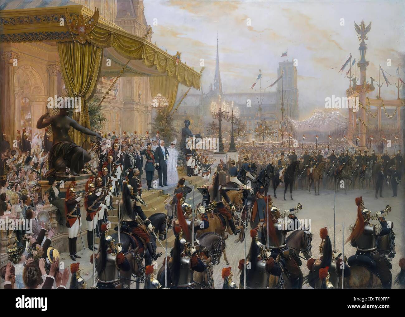 '"Ceremonial Reception of Nicholas II in Paris"'. Russia, ca.1896-1897 ...