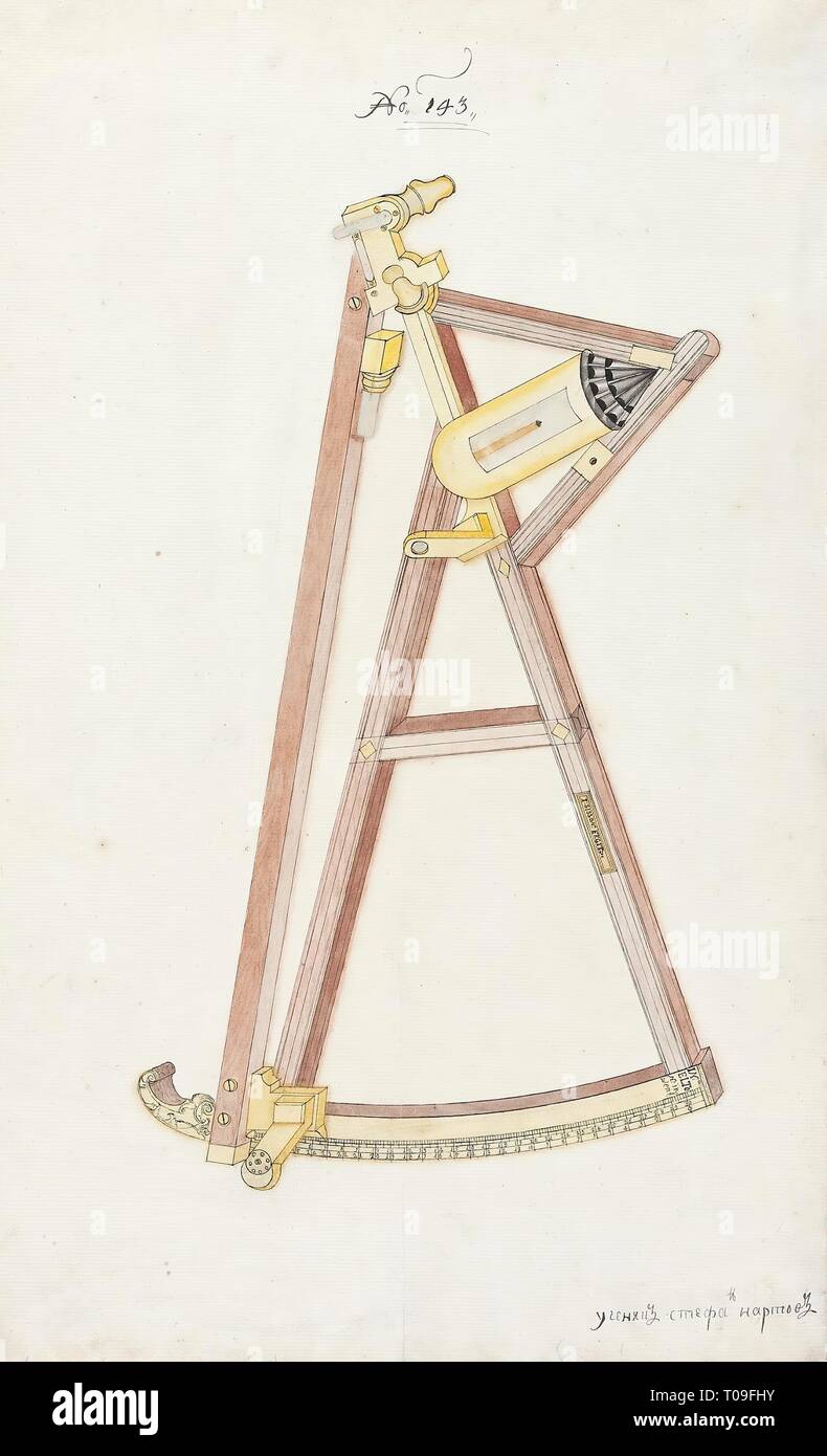 'The Drawing of the Reflecting Octant of Hadley'. Russia, St Petersburg ...