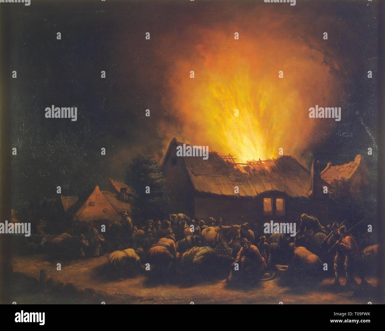 'Fire in a Village'. Holland, First half of the 17th century ...