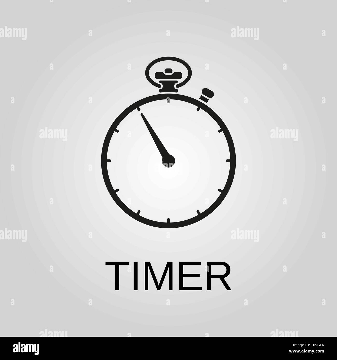 Timer icon. Timer symbol. Flat design. Stock - Vector illustration ...