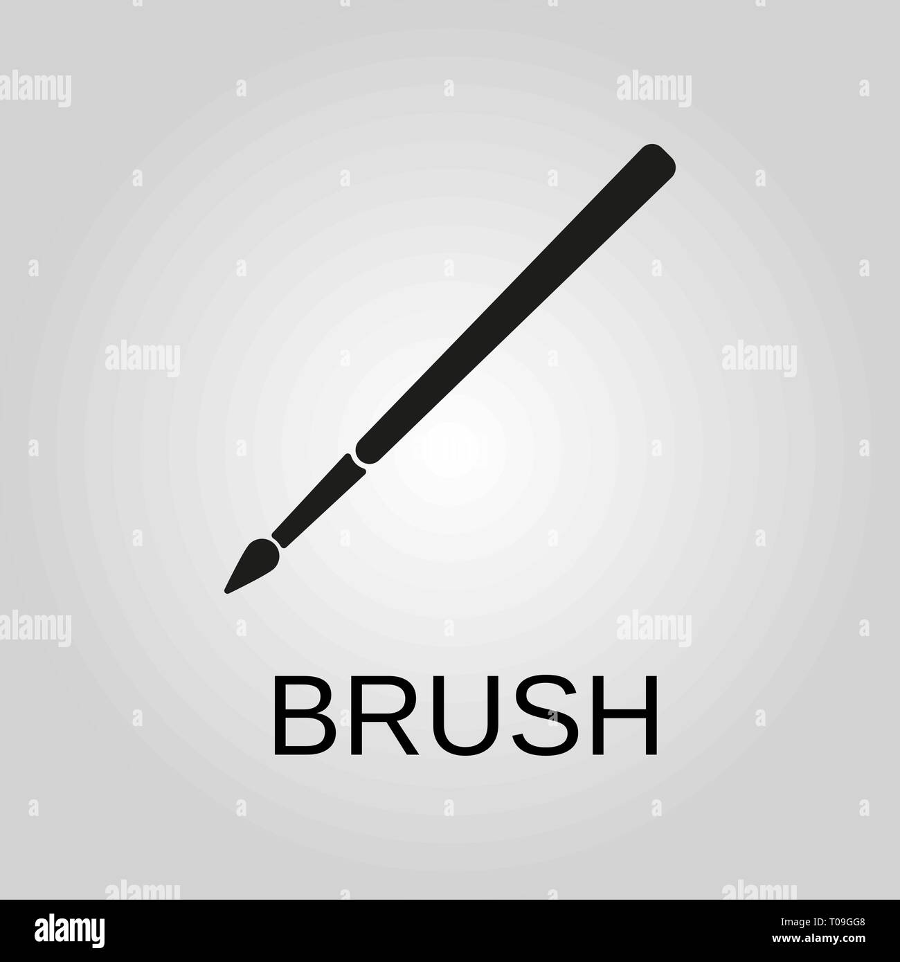 Brush icon. Brush symbol. Flat design. Stock - Vector illustration ...