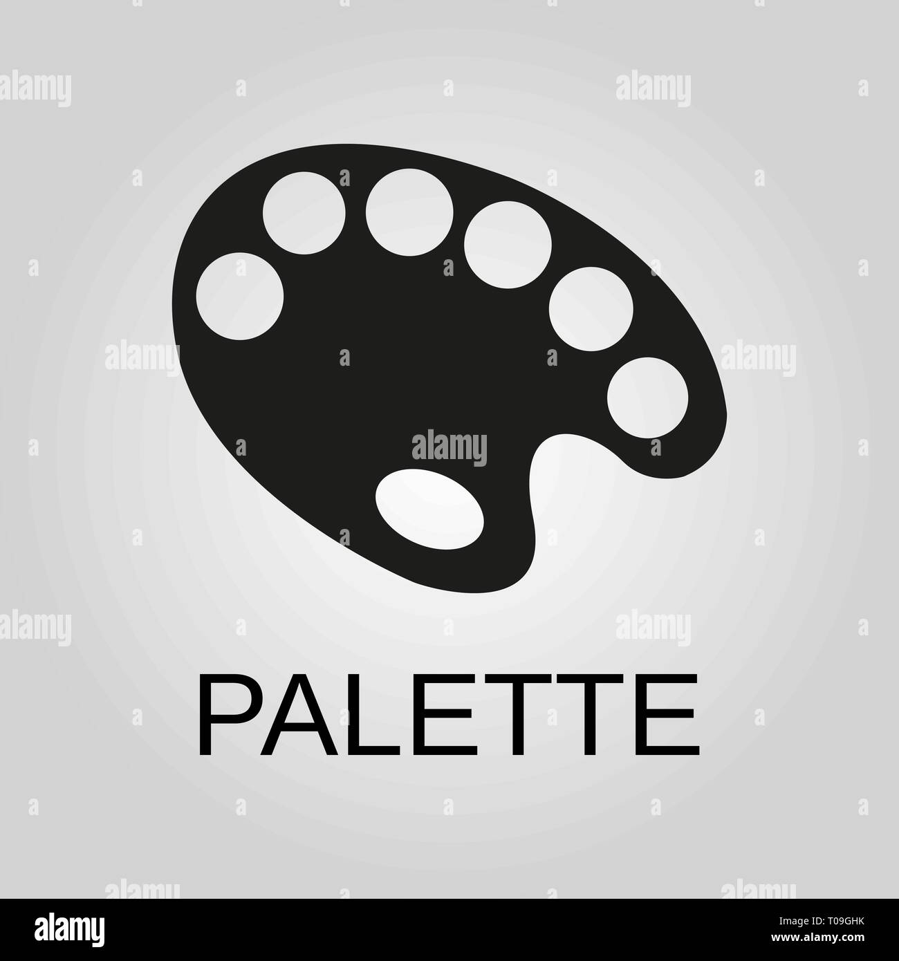 Palette icon. Palette symbol. Flat design. Stock - Vector illustration ...