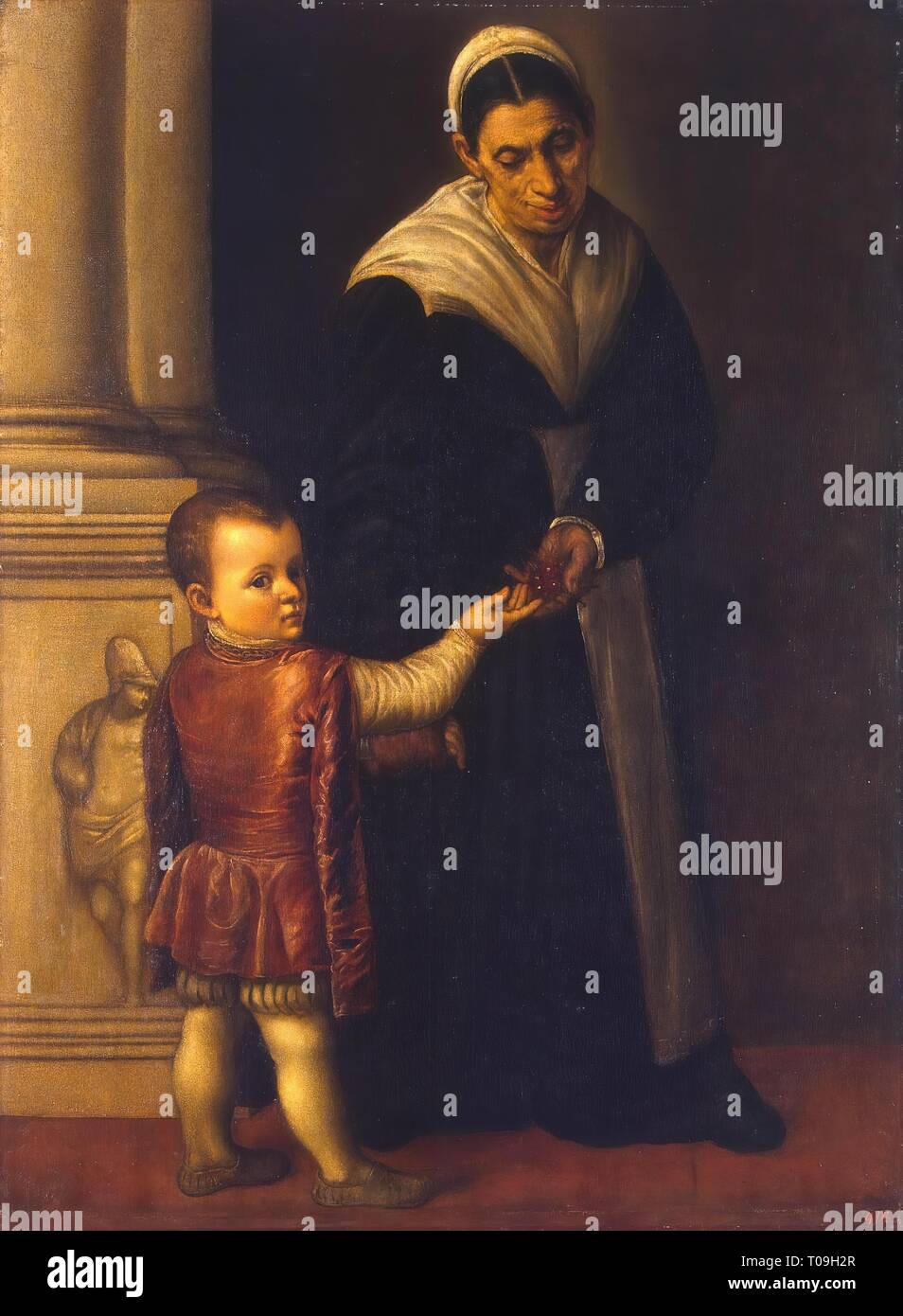 'Portrait of a Boy with his Nurse'. Italy, Late 1540s. Dimensions ...