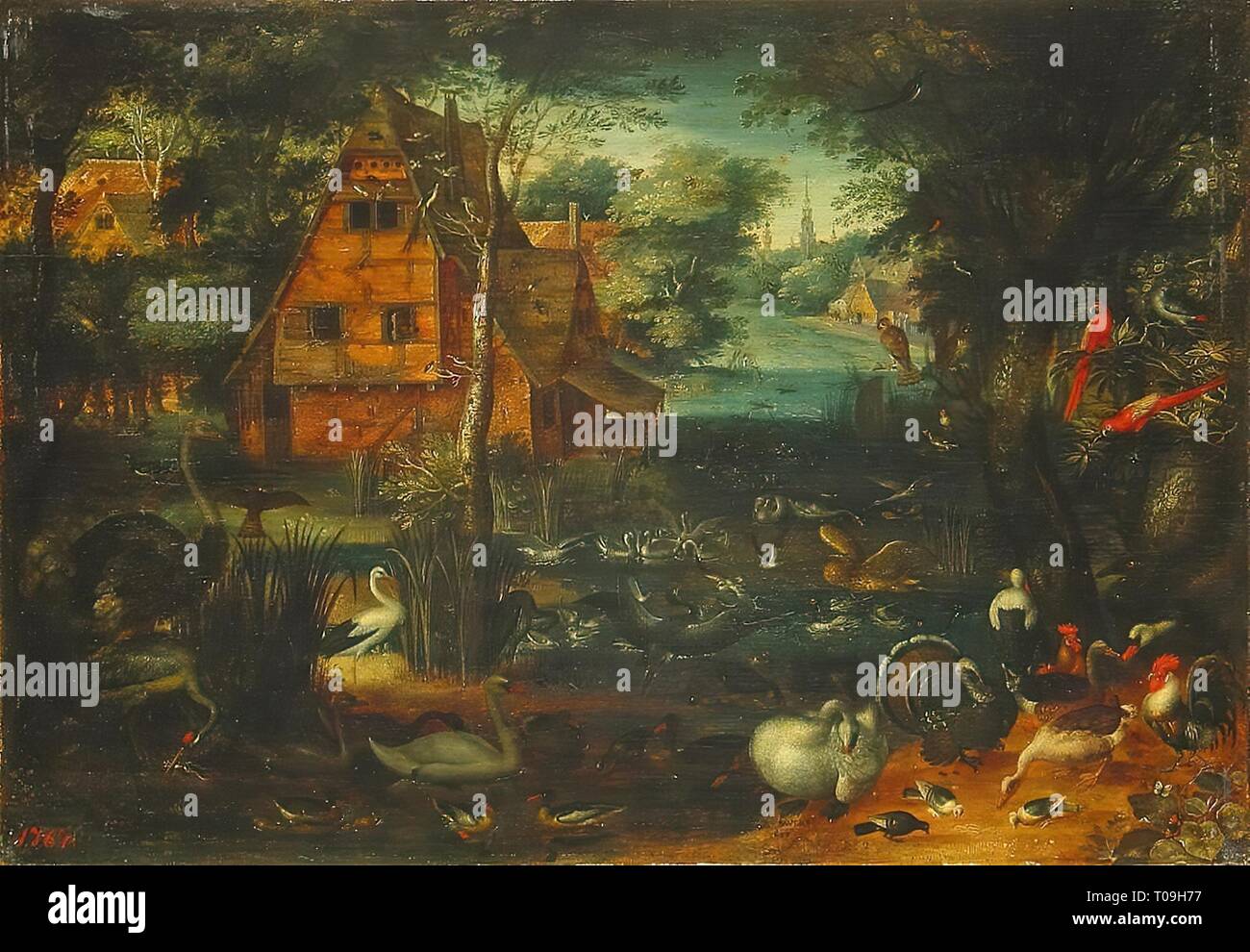 'Poultry Yard'. Netherlands, 1600. Dimensions: 25,5x36,5 cm. Museum ...