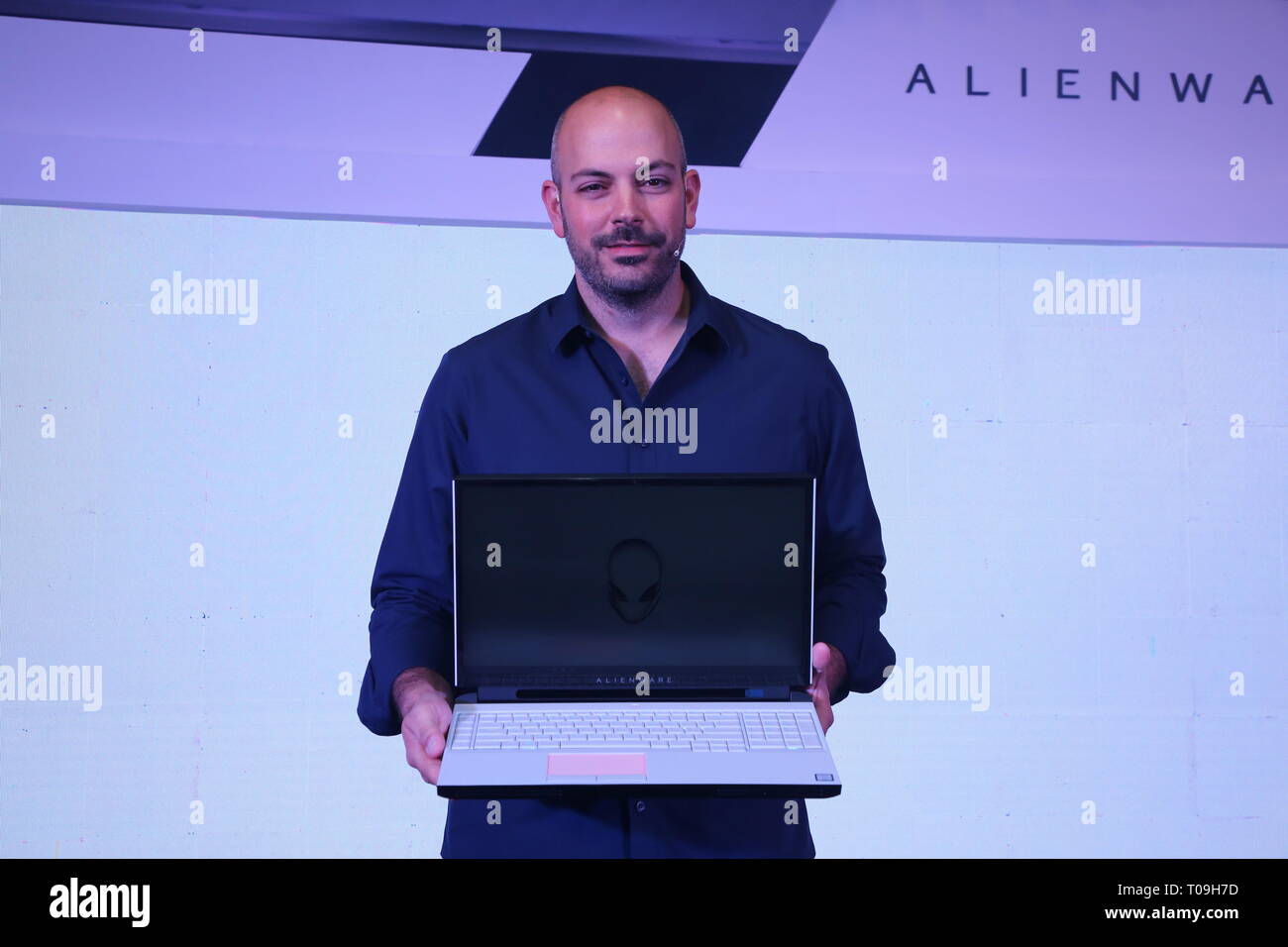 Frank Azor, VP & GM of Alienware Gaming & XPS during the launch of new ...
