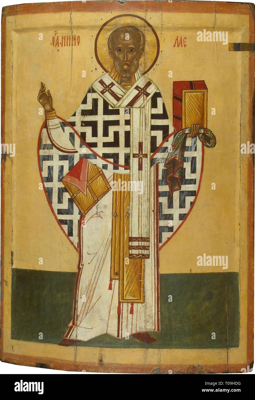 'Icon: St Nicholas'. Russia, Late 15th - early 16th century. Dimensions ...