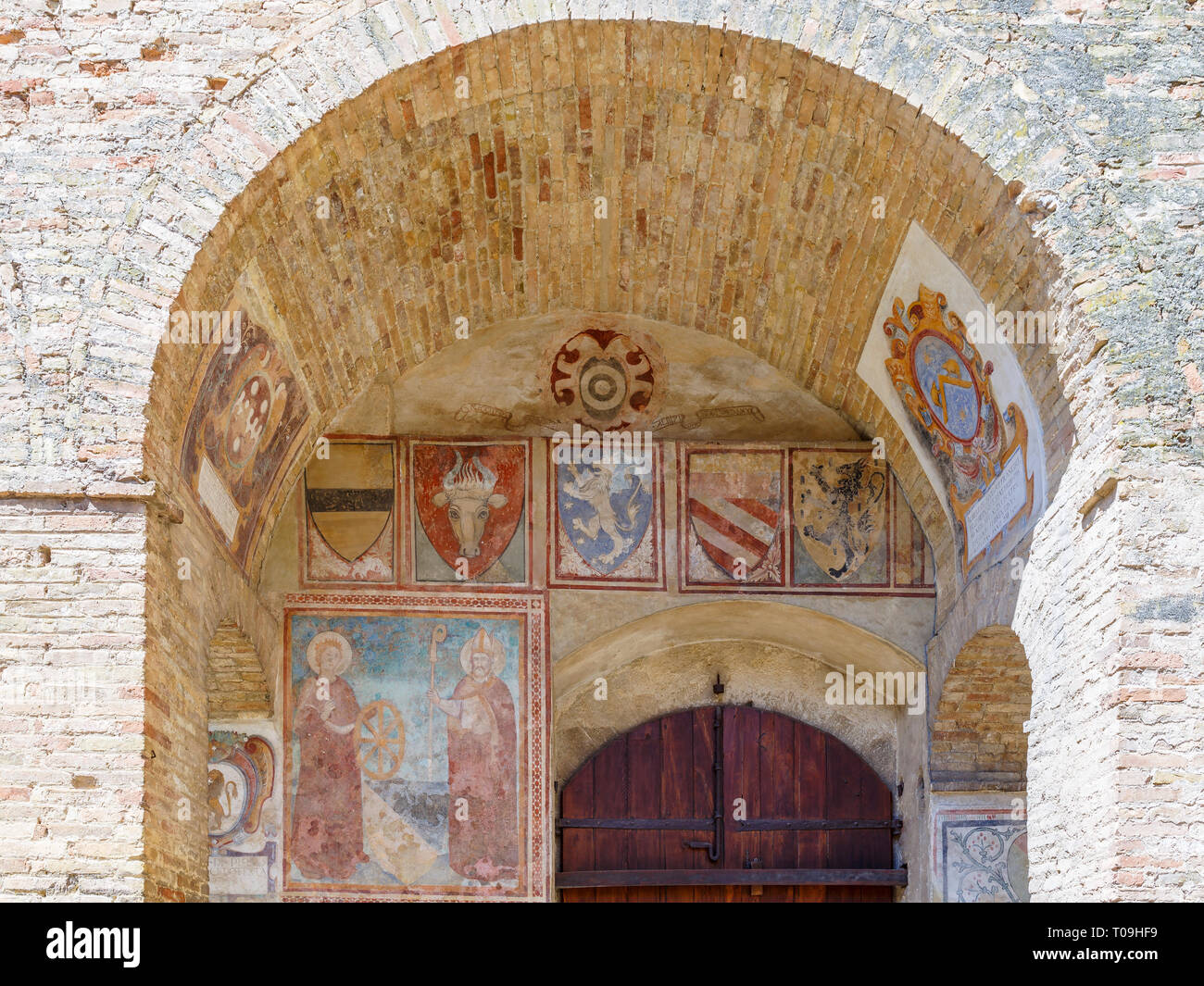 Old Fresco paintings on the wall Stock Photo - Alamy