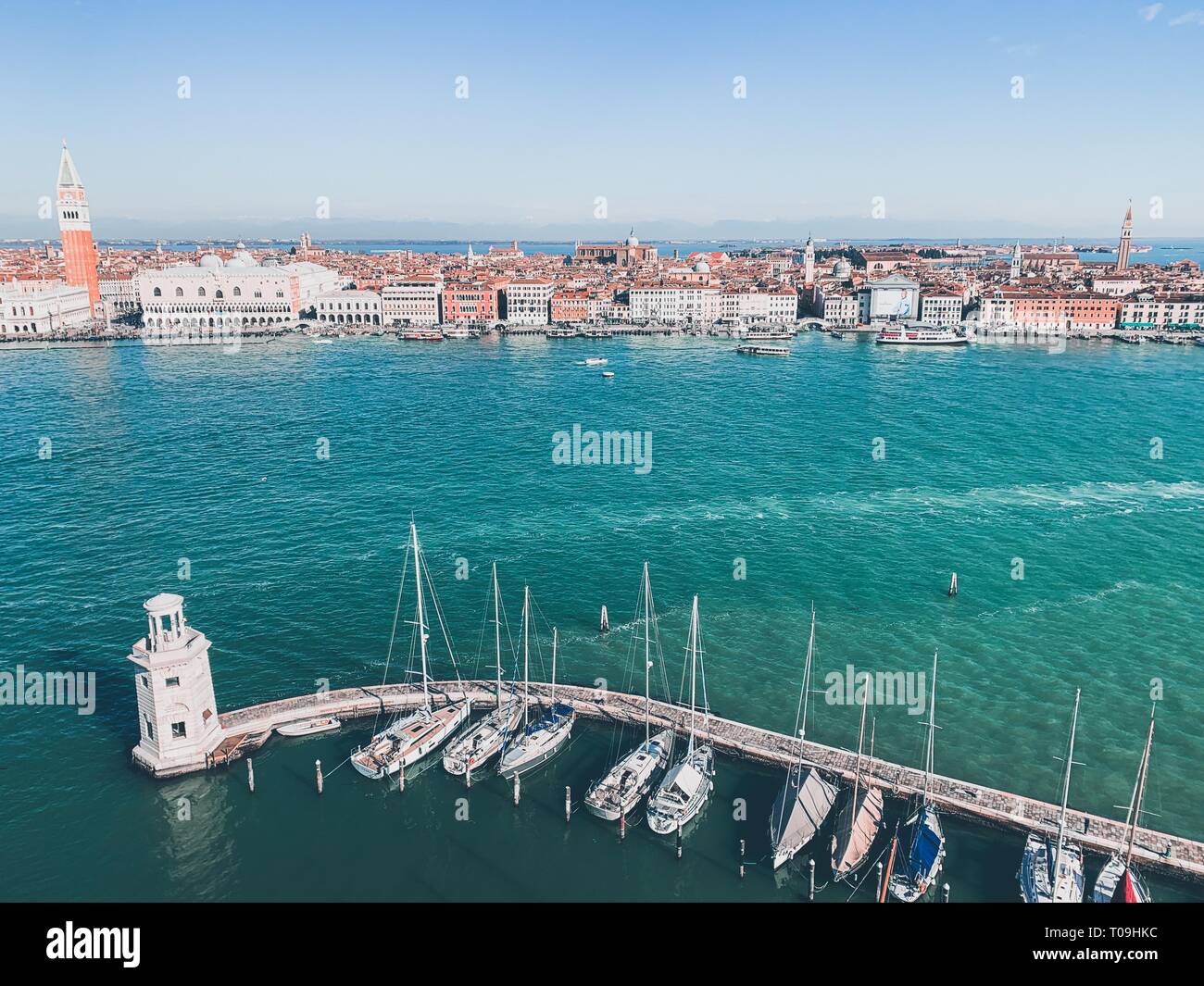 Venice panoramic landmark aerial view Italy, Europe Stock Photo - Alamy