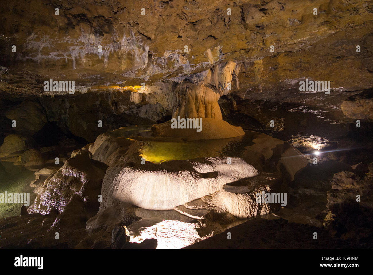 Inside of cave with feature known as La Grande Fontaine / The Giant ...