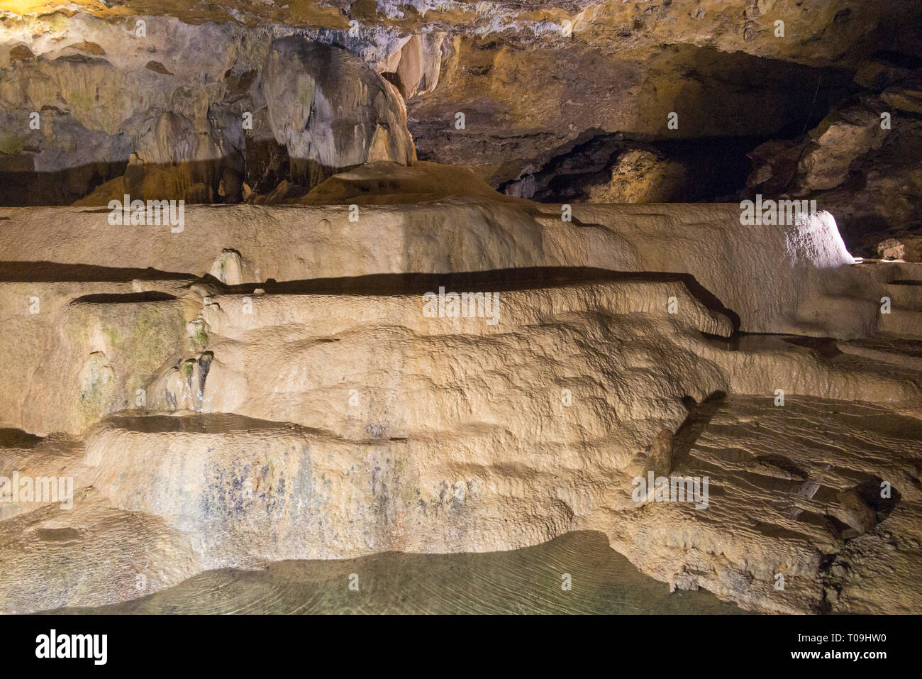 Inside of cave with feature known as La Grande Fontaine / The Giant ...