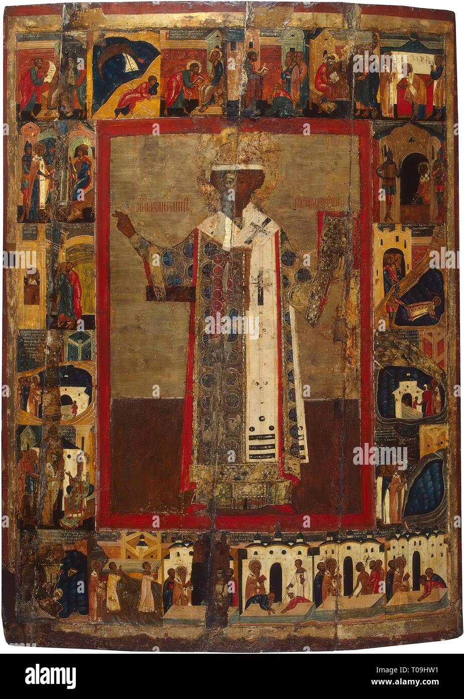 'Icon: St Clement, Pope of Rome, with Scenes of his Life'. Late 16th ...
