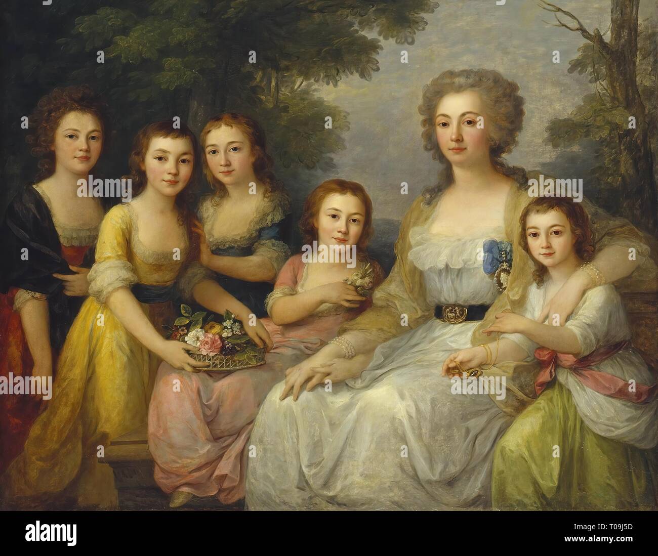 'Portrait of Countess A.S. Protasova with her Nices'. Germany, 1788 ...