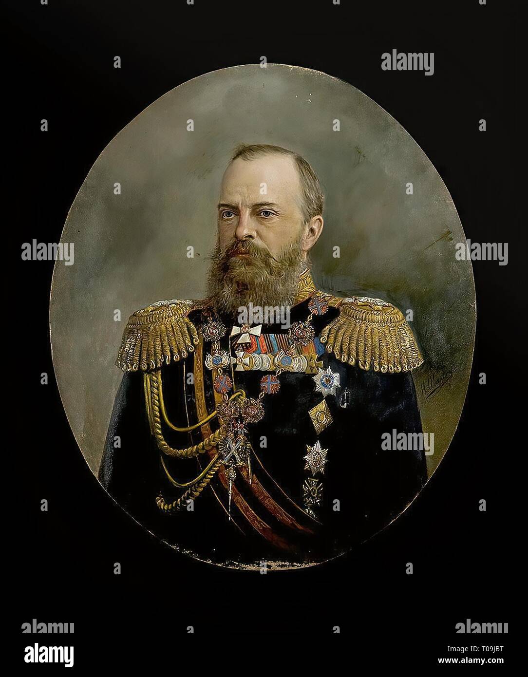 'Portrait of Grand Duke Mikhail Nikolayevich'. Russia, Mid-1880s ...