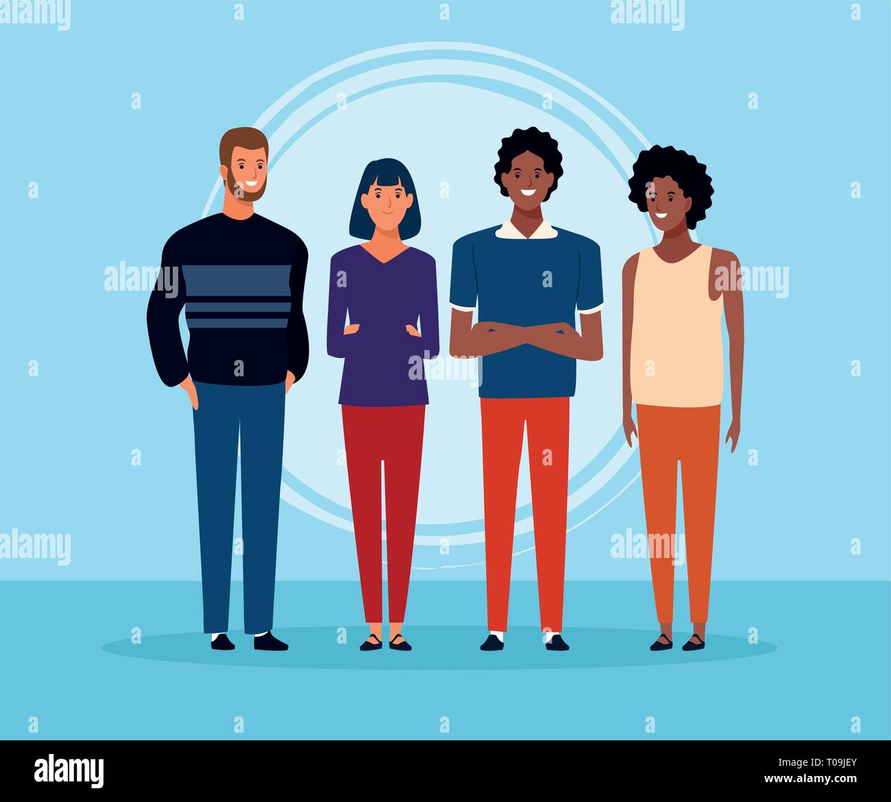 Young people cartoon Stock Vector Image & Art - Alamy