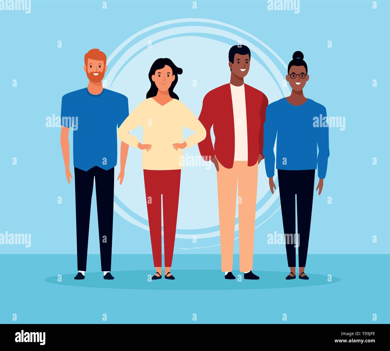 Young people cartoon Stock Vector Image & Art - Alamy