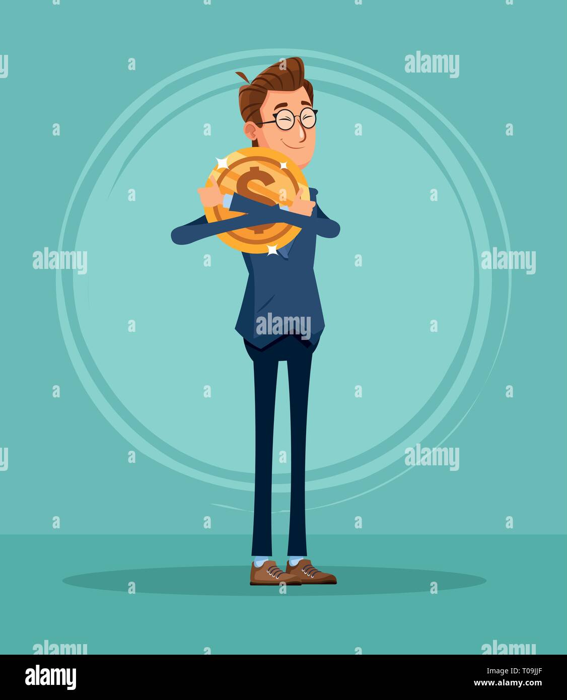 Businessman banker cartoon Stock Vector Image & Art - Alamy