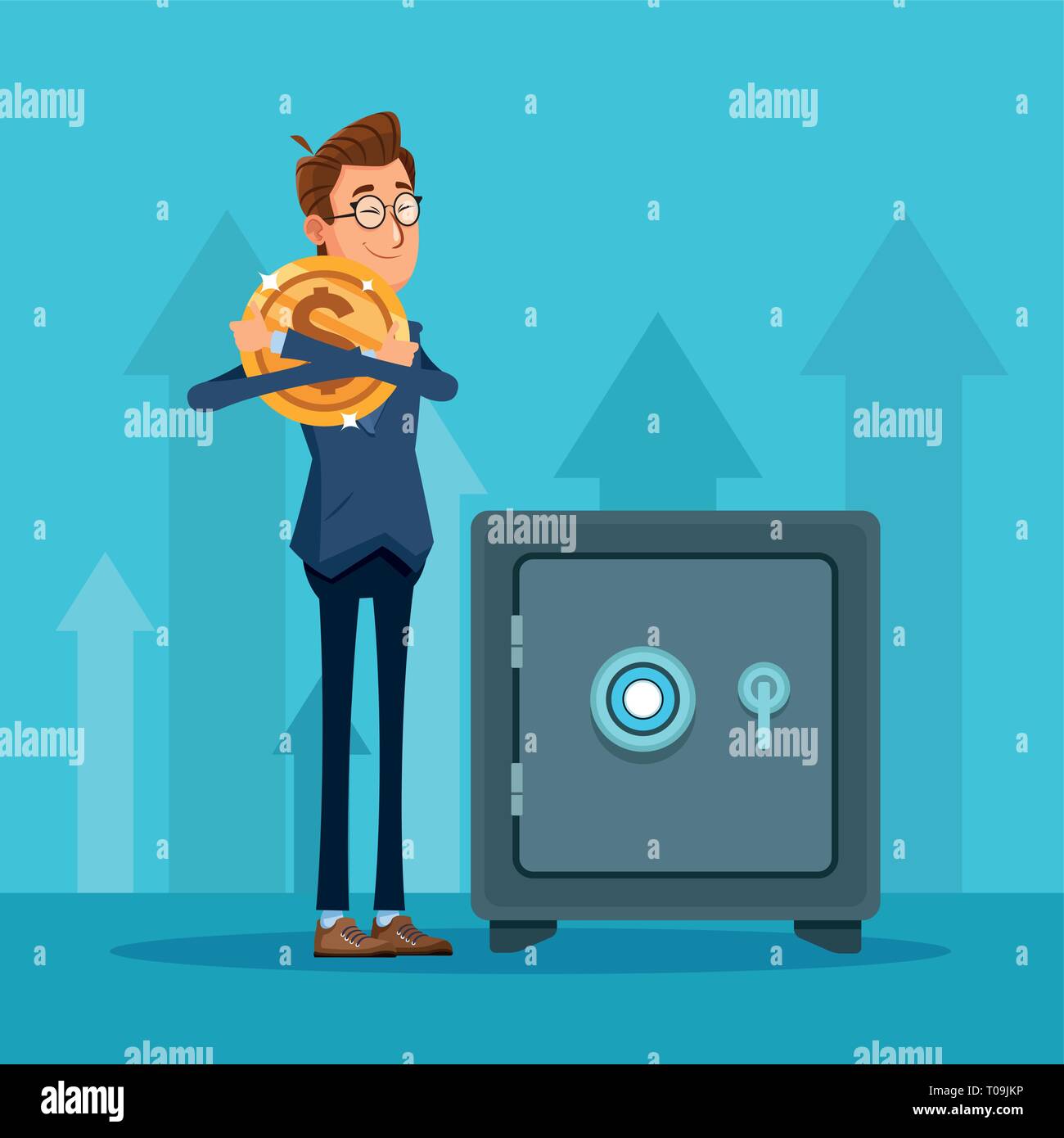 Businessman banker cartoon Stock Vector Image & Art - Alamy