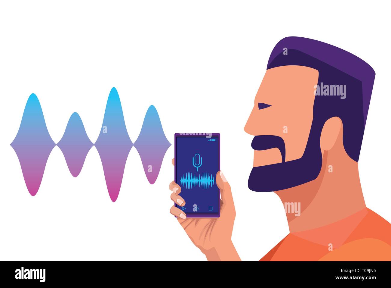 People using voice recognition Stock Vector Image & Art - Alamy