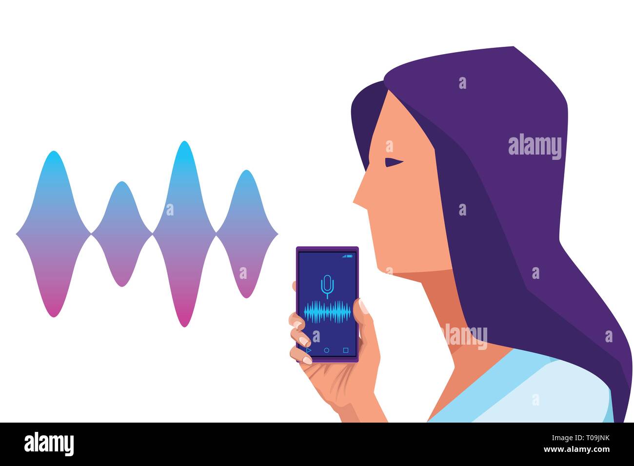 People using voice recognition Stock Vector Image & Art - Alamy