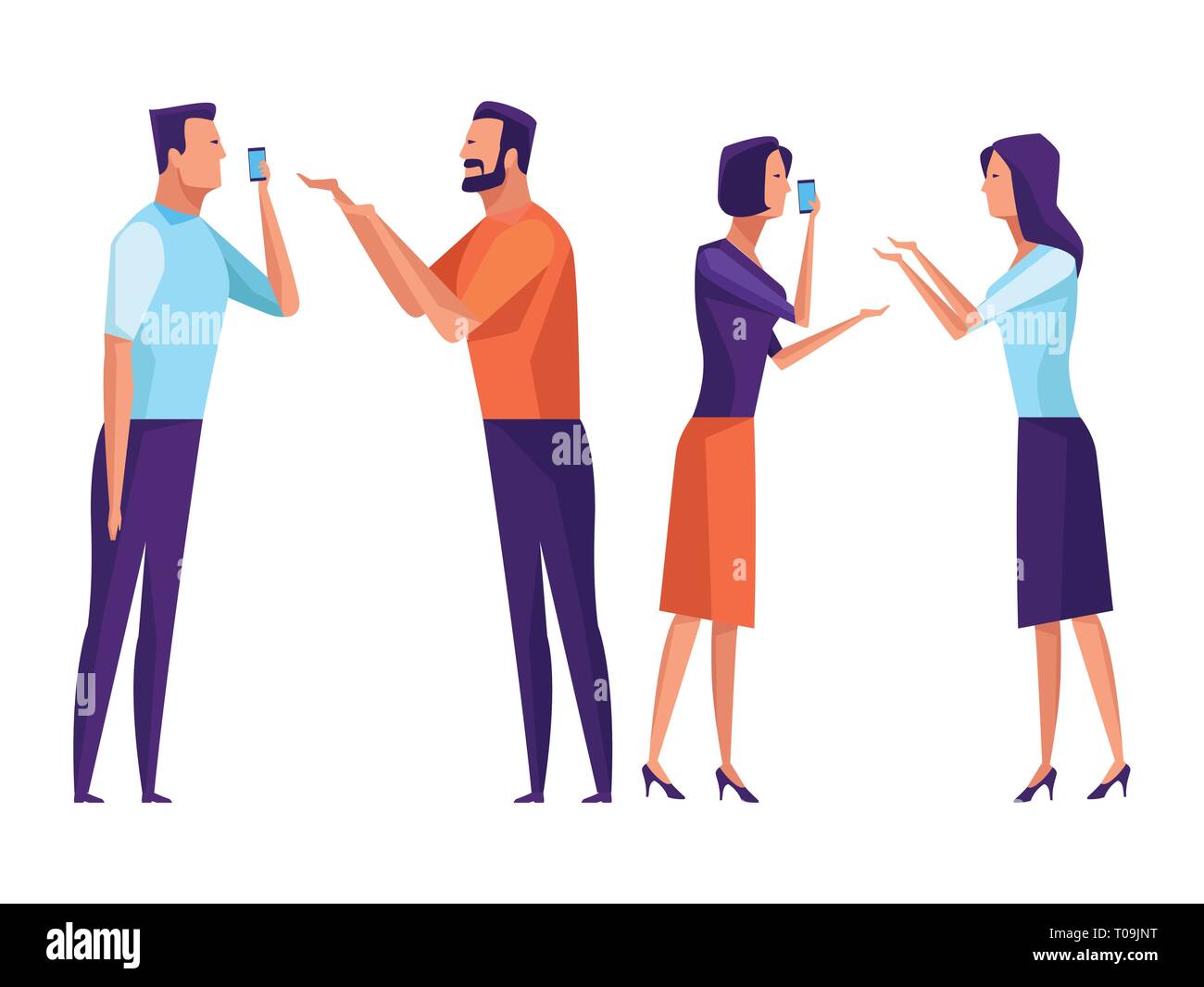 People using voice recognition Stock Vector Image & Art - Alamy
