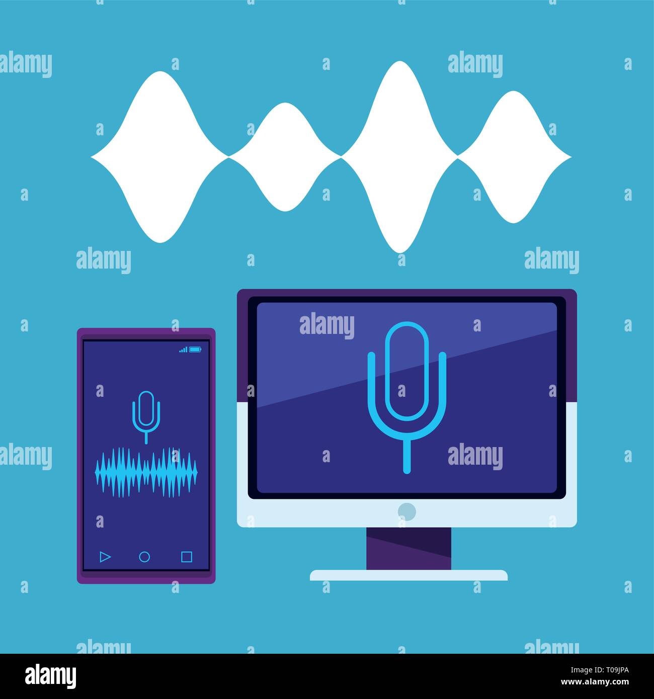 Smart speaker close up Stock Vector Images - Alamy