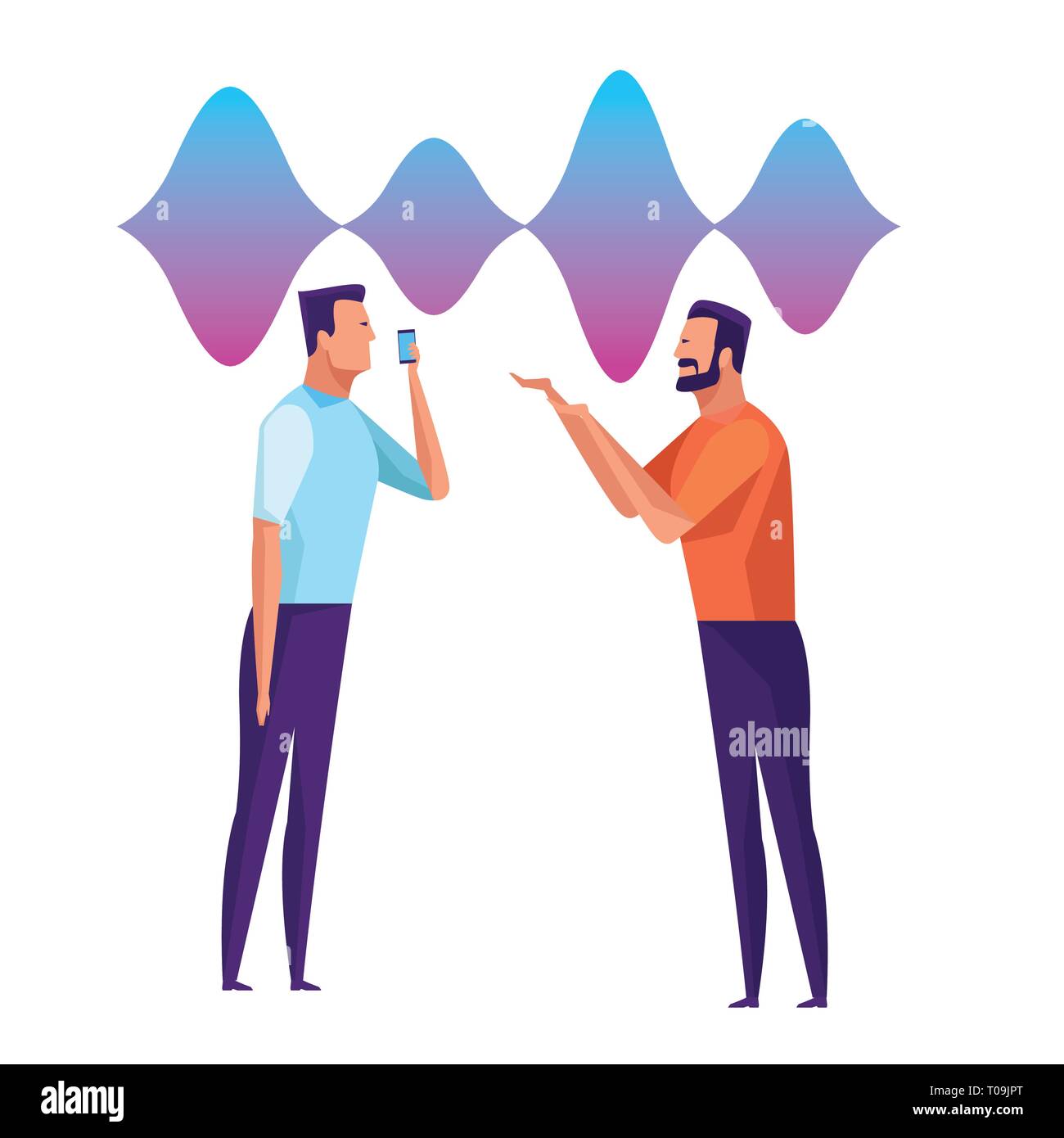 People using voice recognition Stock Vector Image & Art - Alamy