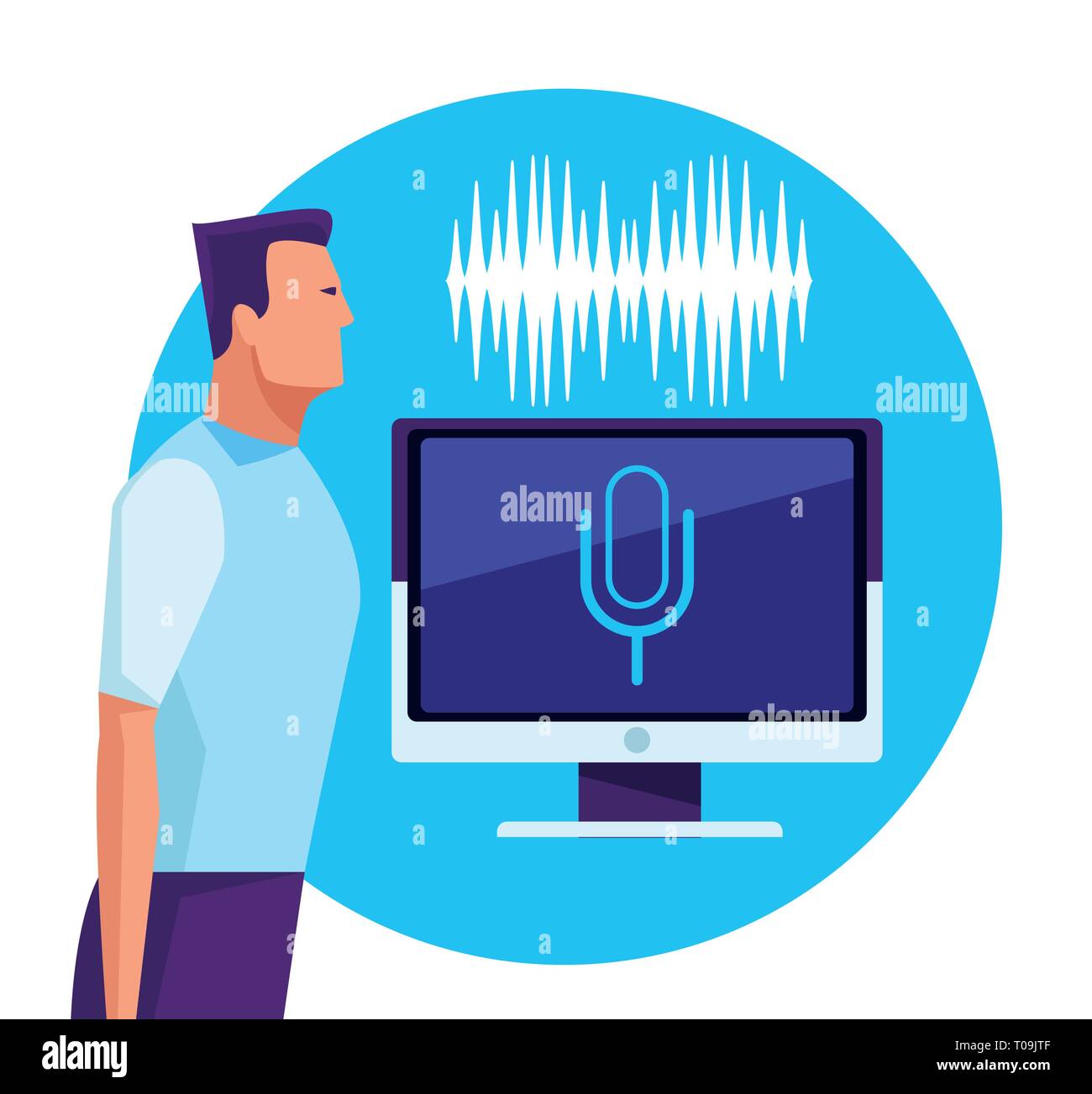 People using voice recognition Stock Vector Image & Art - Alamy
