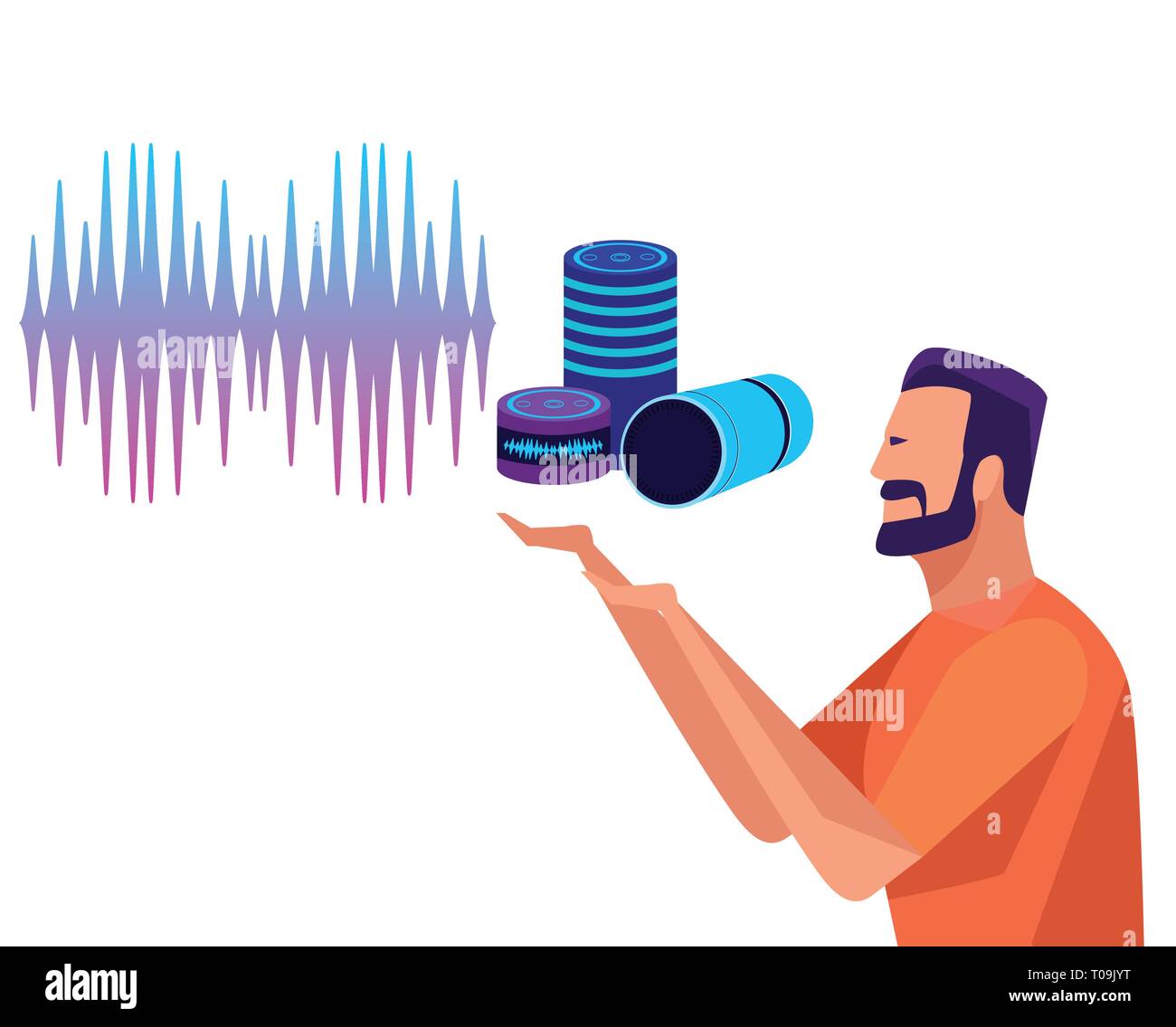 People using voice recognition Stock Vector Image & Art - Alamy