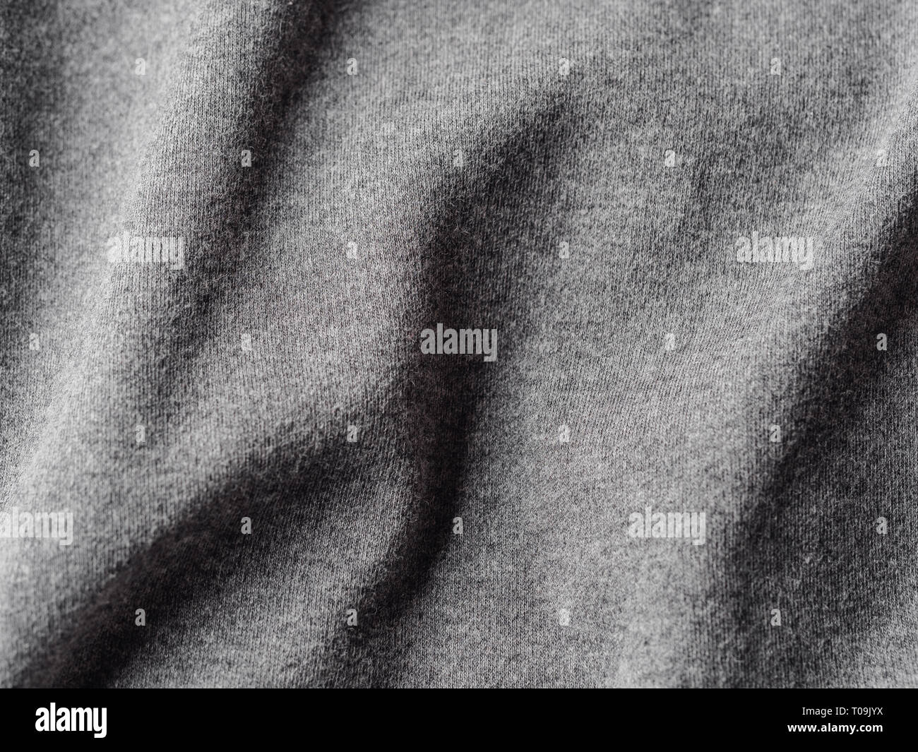 Gray cotton fabric texture. Clothes cotton jersey background with folds ...