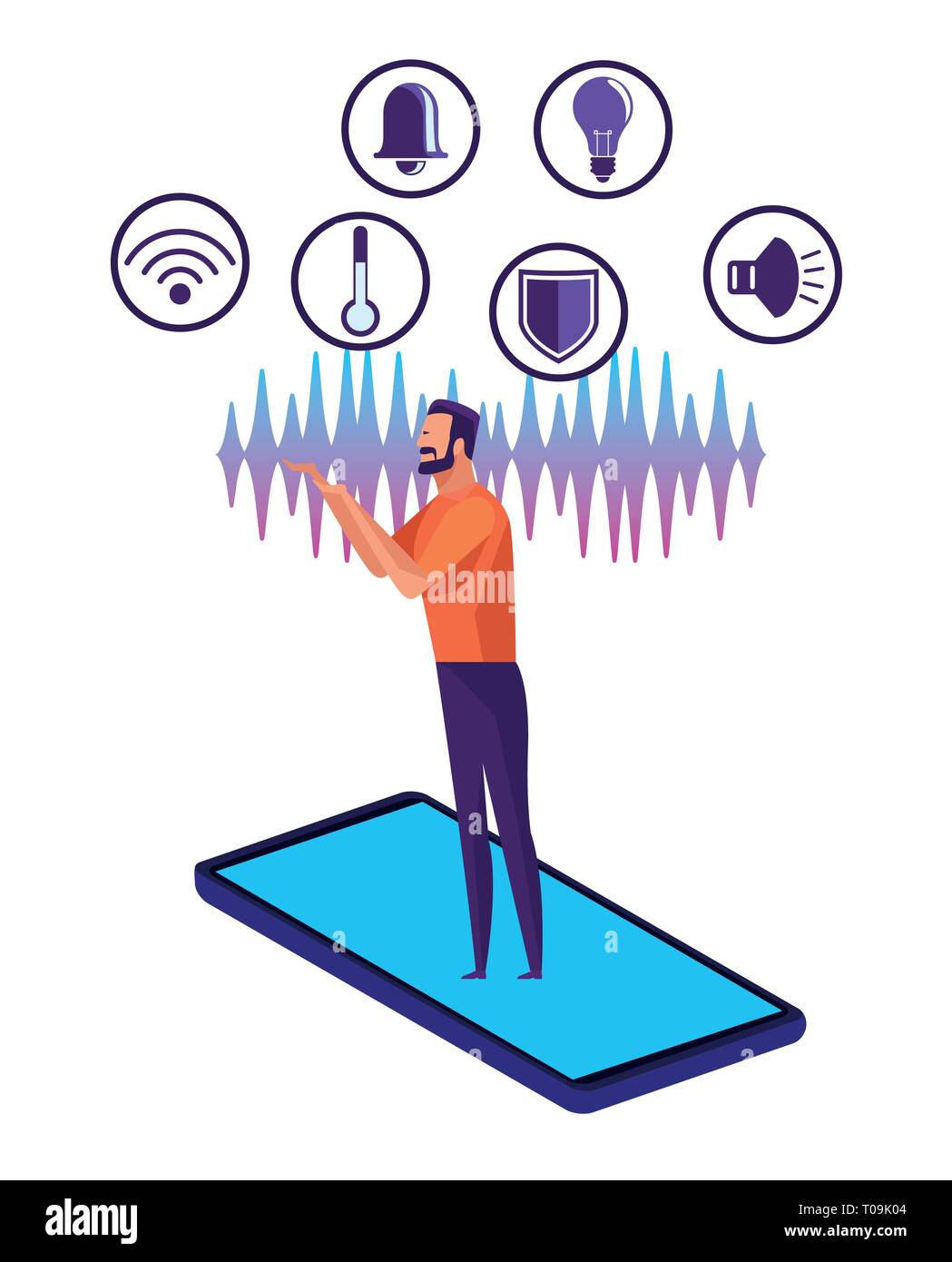 People using voice recognition Stock Vector Image & Art - Alamy