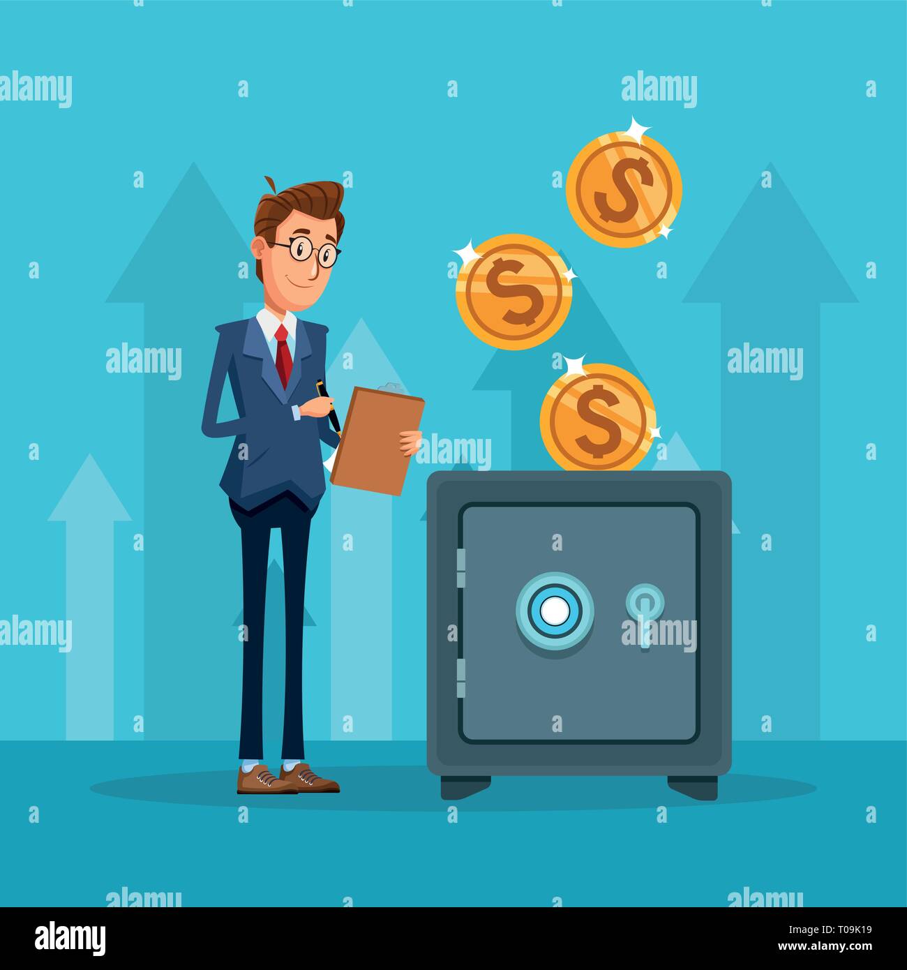 Man counting coins Stock Vector Images - Alamy