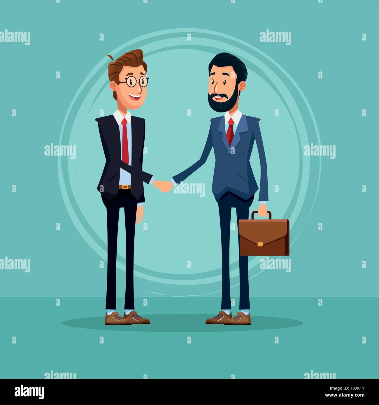 Businessmen talking about business cartoon Stock Vector Image & Art - Alamy