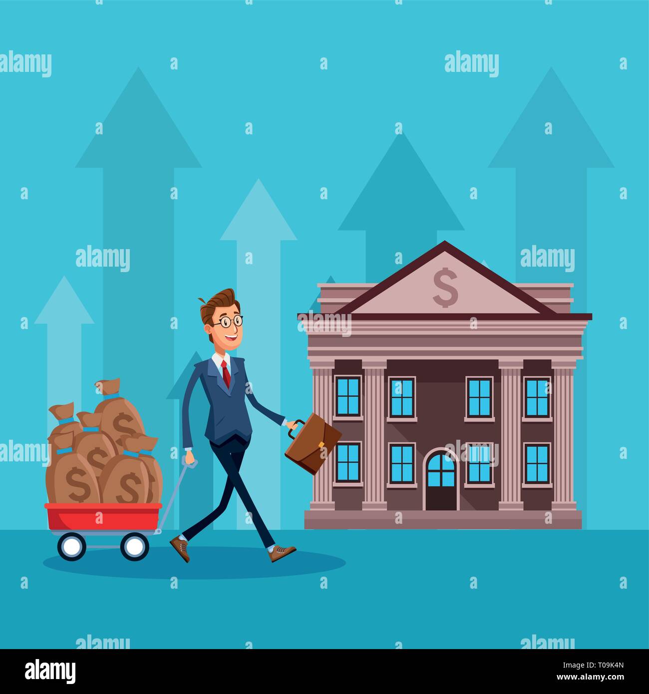 Happy banker Stock Vector Images - Alamy