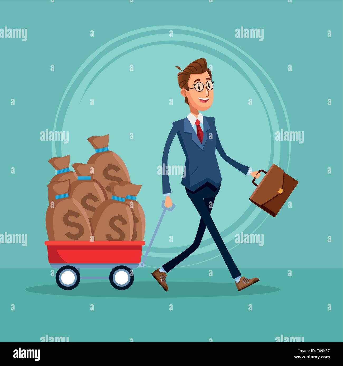 Businessman banker cartoon Stock Vector Image & Art - Alamy