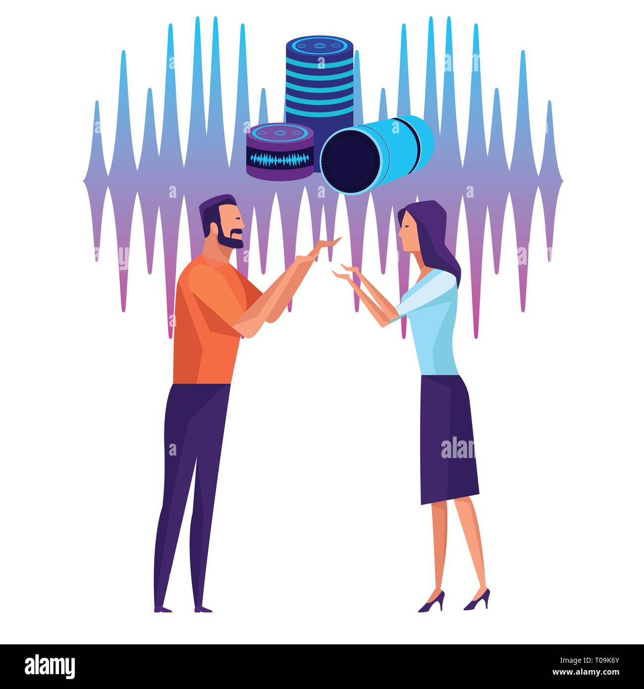 People using voice recognition Stock Vector Image & Art - Alamy