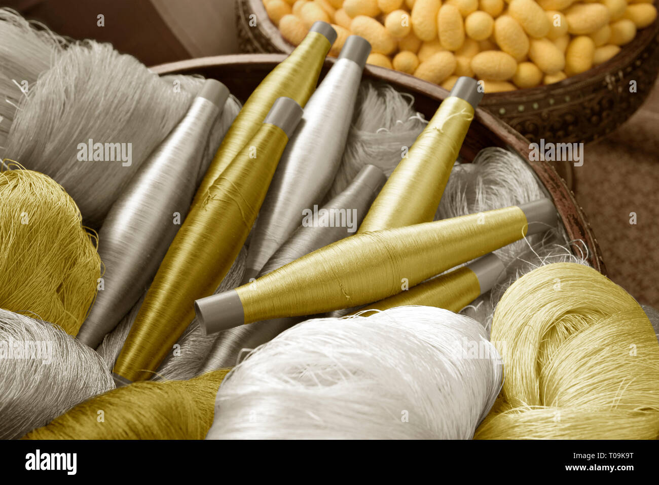 Silver thread and silk hi-res stock photography and images - Alamy