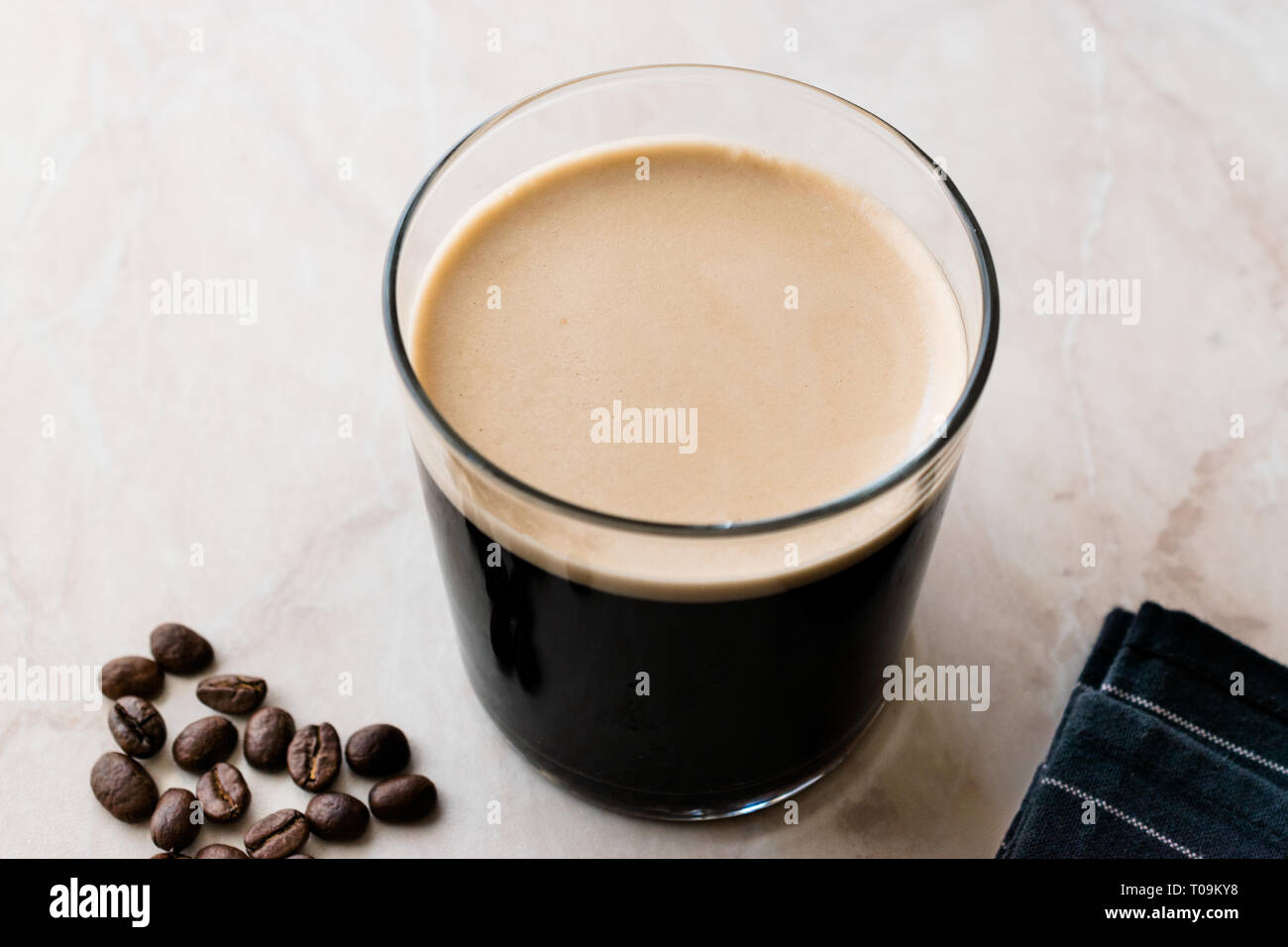 Frothy Cold Brew Nitro Coffee with Beans Ready to Drink. Organic ...