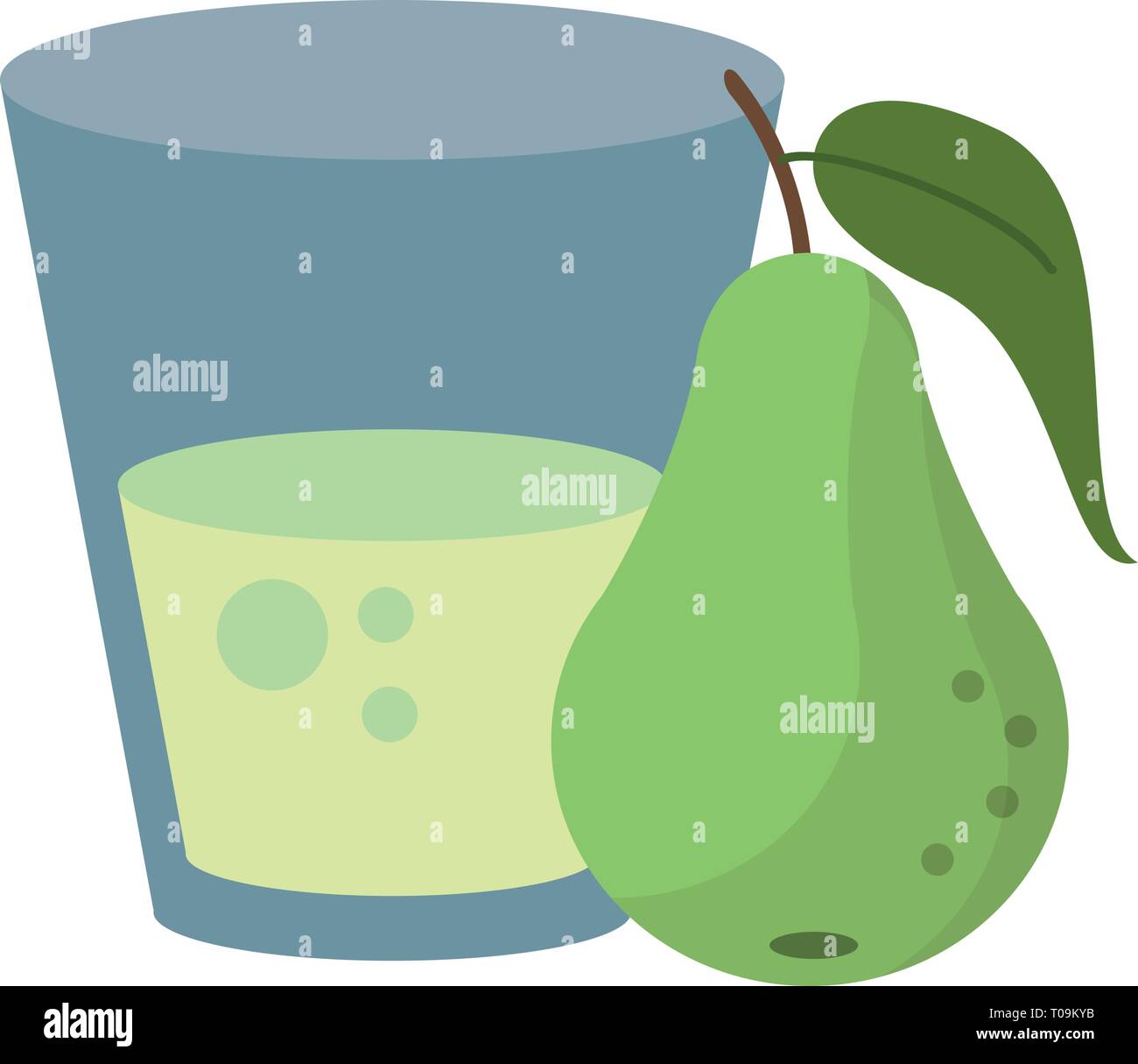 Pear juice cup with fruit Stock Vector Image & Art - Alamy